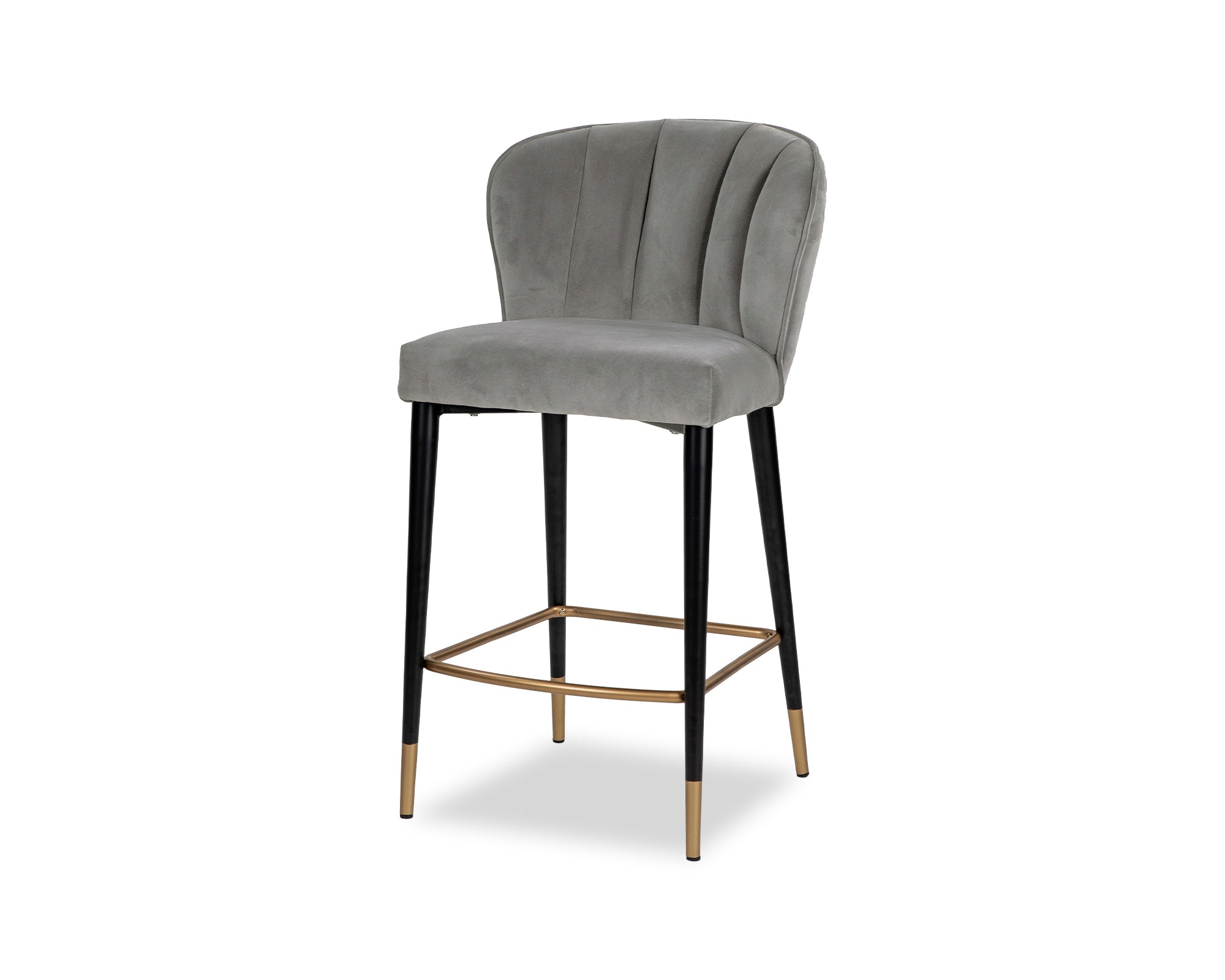 Maya Counter Stool - Kaster II Anchor Grey Velvet| Liang & Eimil