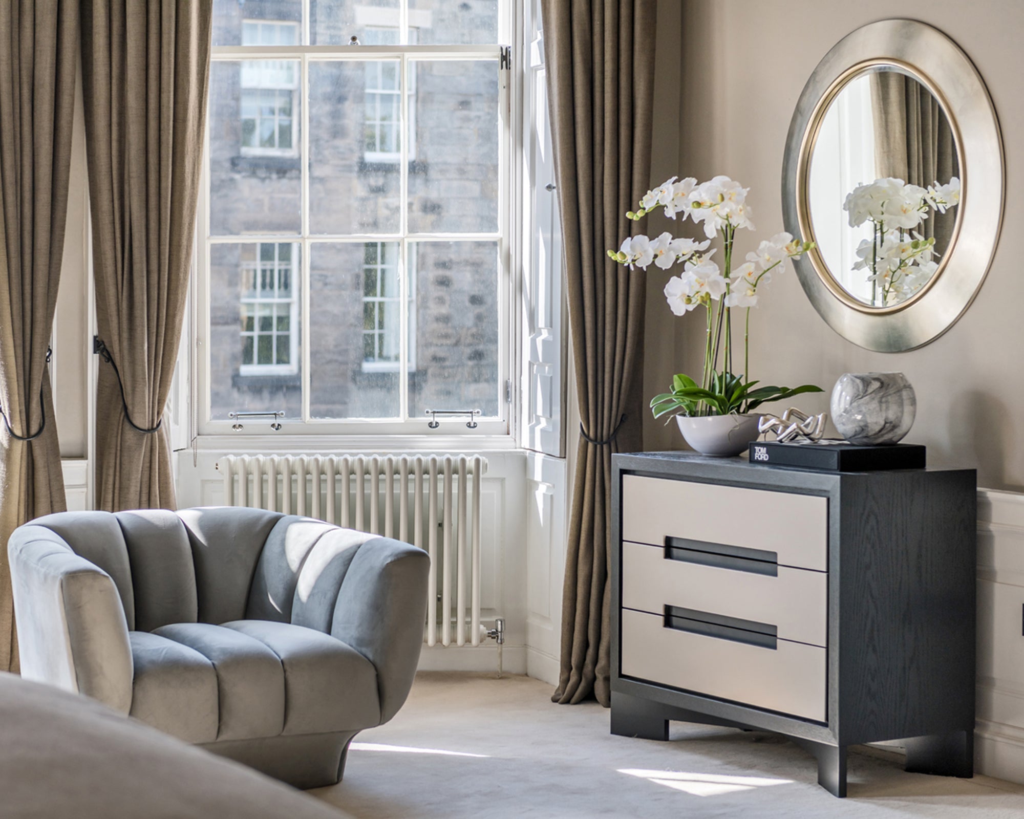 Ardel Chest Of Drawers - Grey Leather Look/Wenge| Liang & Eimil