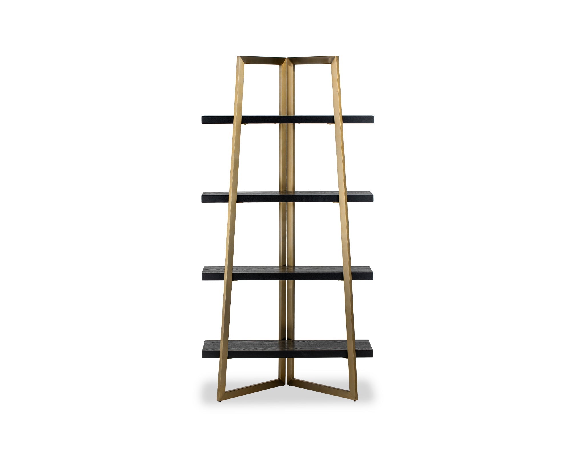 Andaz Shelving - Black Ash Veneer/Brushed Brass| Liang & Eimil