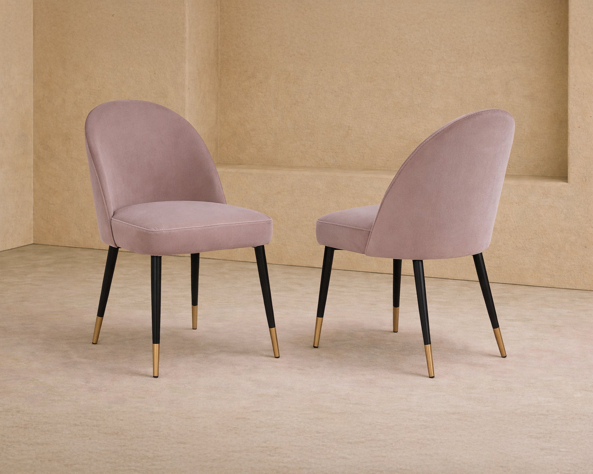 Alfa Chair (set of 2) - Gainsborough Dorian Grey Velvet| Liang & Eimil