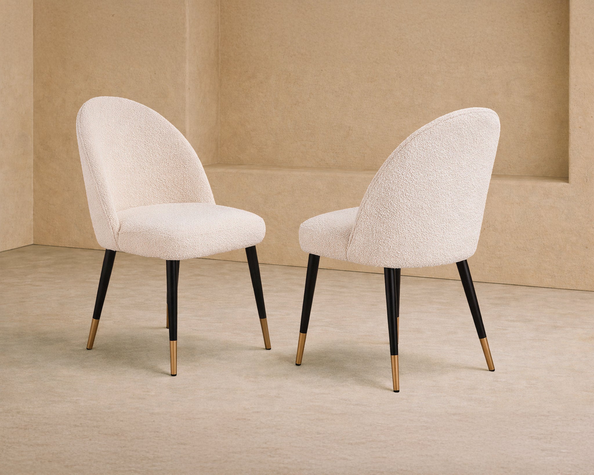 Alfa Chair (set of 2) - Boucle Sand| Liang & Eimil